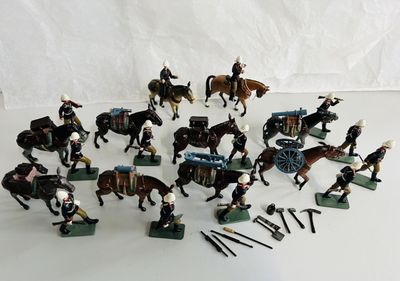HM. British Colonial Artillery Mule team. 8 Mules avec c... - 81579817 ...