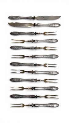 Partie de service à bonbons ou à fruits en métal doré et ... - 85115489 ...