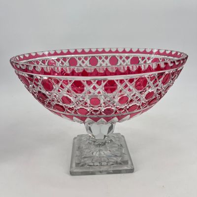 Coupe en cristal taillé du Val Saint-Lambert doublé rouge... - 72119519-181 | Auction.fr