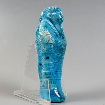 Egypt. Inscribed earthenware oushebti with turquoise glaz... - 85099378 ...