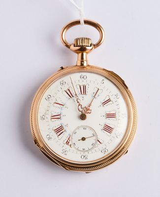 44 Gold pocket watch, double gold case, initials L.S. We... - 79401055 ...