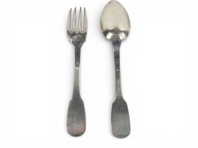 Silver flatware engraved "AP", Vieillard Paris hallmark (... - 85151299 ...