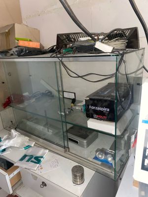 Glass display case with two doors. - 84951754-68 | Interencheres.com