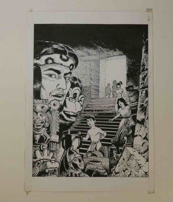 23 - Plate 1: cover: 29.7 x 21. 25.5 x 19. India ink. - 85122992-23 ...