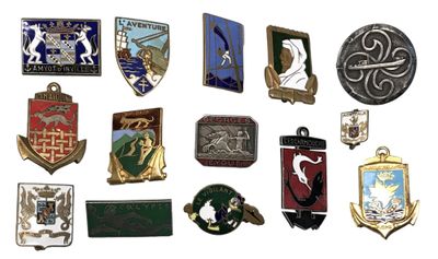 MARINE - Set of 14 INSIGNES including BATIMENTS : PATROUI... - 77996762 ...