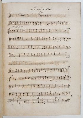 [LULLY (Jean-Baptiste)]. La Mascarade du Carnaval - Idyll... - 85096481 ...