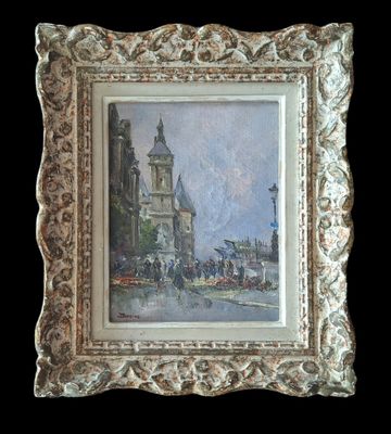 Julien BROSIUS (1917-2004). Market. Oil on canvas, signed... - 76838988 ...