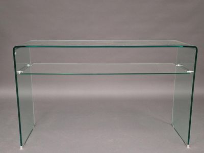 Contemporary inverted U-shaped tempered glass console tab... - 84406341 ...