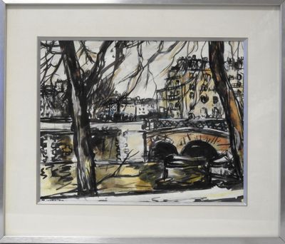 Maurice VERDIER (1919-2003) Vue de Paris Aquarelle et e... - 84856590 ...