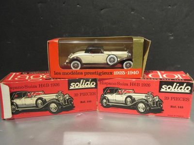 271 - TROIS VEHICULES SOLIDO AGE D'OR EN BOITE 20 - ... - 85194736-271 ...