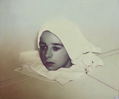 Huile sur toile "Sans titre". Par Christopher Hanlon. Eco... - 85132198 ...