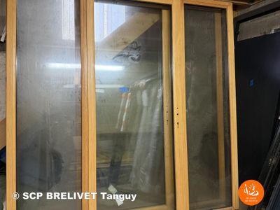 ENSEMBLE FIXE LATERAUX PORTE FENETRE MIXTE BOIS ALUMINIUM... - 84055859 ...