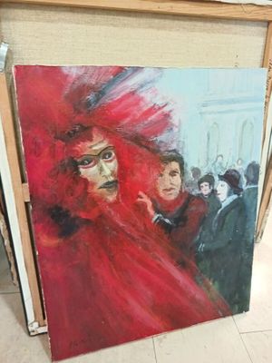 Lot de 5 huile et acrylique sur toiles signées PELTIER "R... - 85025686 ...