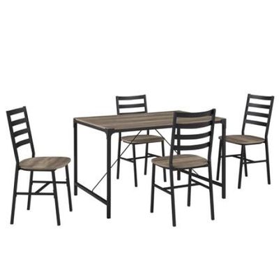 Walker Edison Ensemble de salle à manger en fer angulaire... - 85116194 ...