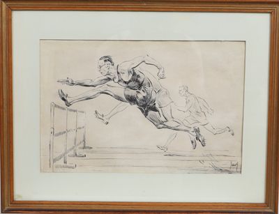Jean Jacoby (1891-1936) "Saut de haie" Lithographie Ep... - 74359306-2 ...