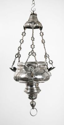 Silver-plated metal "incense burner" pendant decorated wi... - 77023391 ...