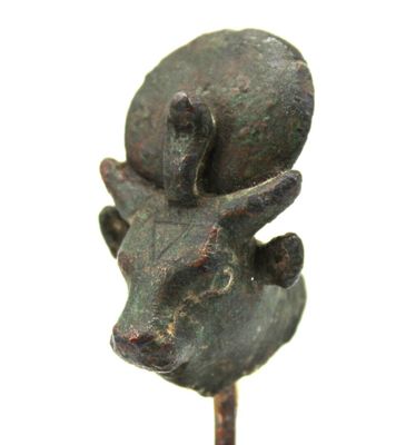 Head from a statuette representing the Apis bull. He is w... - 85150171 ...