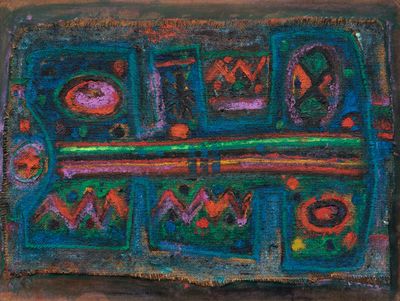AHMED CHERKAOUI (1934-1967) COMPOSITION, 1962 Huile sur t... - 75112564 ...