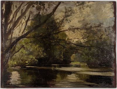 René A. ROUSSEAU-DECELLE (1881-1964) "Paysage à l'étang"... - 74713543 ...