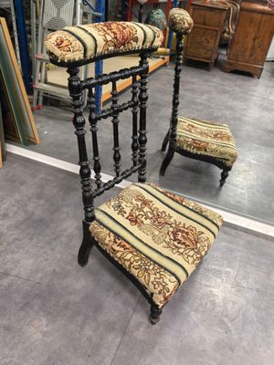Prie dieu en bois noirci L:48cm;l:42cm;h:93cm - hauteur... - 84962986 ...