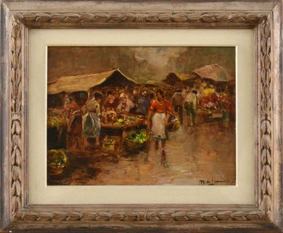 MICHELE DE SIMONE [Barletta 1893 - Milano 1955] - Al merc... - 74078782 ...