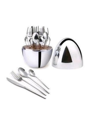 Ménagère 24 pièces en acier inoxydable - MOOD EGG - Neuf ... - 84980622 ...