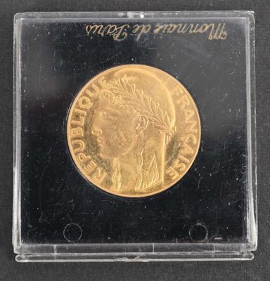 IVème REPUBLIQUE (1947-1959). Module de 20 Francs. Visite... - 81677006 ...