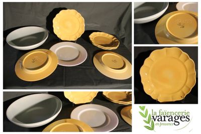 NEW VARAGES FAIENCE: Serving dish comprising: - Celadon d... - 84569854 ...