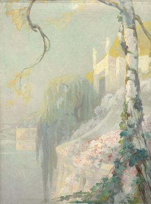 Maurice SOUDAN (1878-1948). Paysage lacustre animé de cyg... - 85150874 ...