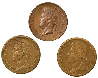 Set of 3 French Colonial Coins: - 2 coins of 10 Centimes... - 84883393 ...