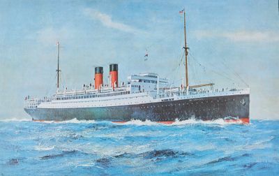 [ENGRAVING] Portrait of the SS "De Grasse" (1924-1953) fo... - 76716513 ...