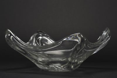 DAUM FRANCE Large transparent pressed-moulded glass bowl... - 85120764 ...