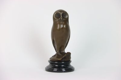 Milo MARTIN (1893-1970). Chouette sur son perchoir . Scul... - 72648675 ...