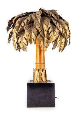 Lampe de table Palmier en feuille de laiton découpées et ... - 71460177 ...