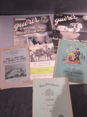164 - LOT DE REVUES GUERIR 1939 + DOCUMENTS DIVERS CAHI... - 85166071 ...