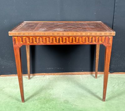 Table à jeux en marqueterie, époque Louis XVI. On y joint... - 84931482 ...
