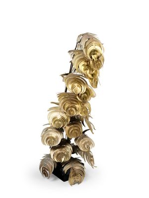 JANSEN House Monstera model Large floor lamp in gilded ... - 85189797 ...