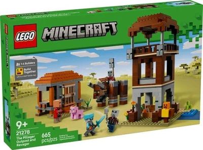 Boîte de Lego Minecraft - L’avant-poste de pillards et le... - 85135592 ...