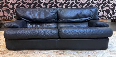 Contemporary Design sofa in used leather, bottom lining m... - 84453747 ...