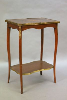 Guéridon en placage de palissandre et marqueterie florale... - 85091357 ...