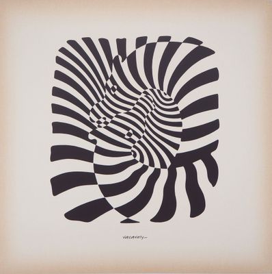 Victor VASARELY (1906 - 1997) Couple of zebras Original ... - 85153419 ...