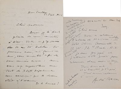 André MASSON (1896-1987) Reunion of 2 autograph letters ... - 84907993 ...