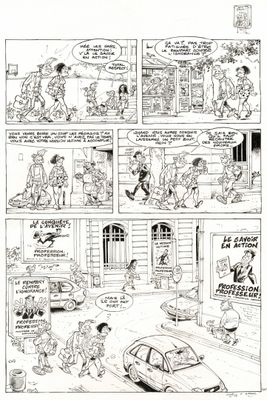 Pica = Les Profs, planche originale à l'encre de chine. D... - 85316779 ...