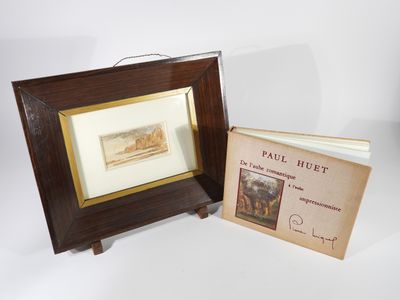Paul HUET (1803-1869) Falaises normandes Aquarelle ... - 85139435-29 ...