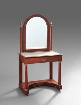 Coiffeuse psyché en acajou et placage d'acajou. Ouvre à ... - 85237795 ...