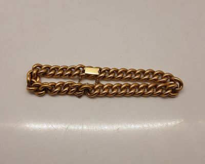 Gourmette en or 18 carats. 20,5 gr - 85132600-115 | Interencheres.com