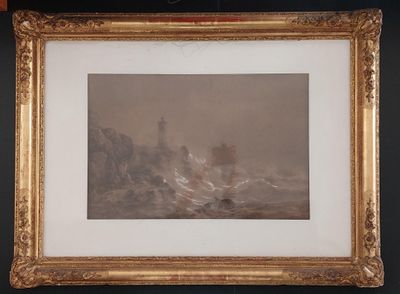Auguste Etienne Mayer (1805-1890), "Le phare du petit Min... - 74812206 ...