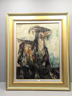 Walter SPITZER (1927-2001). "La Chèvre". Huile sur toile ... - 85132750 ...