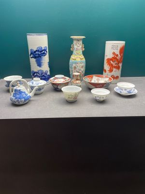Chine . Vases, bols à thé ( quelques fêles) … - 85184503-266 ...