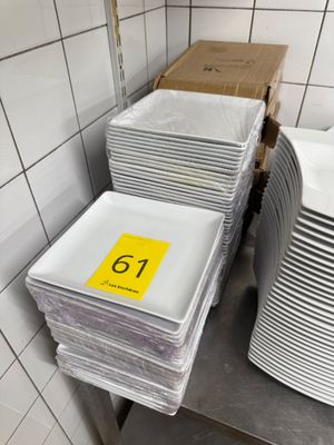 110 PRO MUNDI white porcelain square plates CONDITIONS OF... - 82945046 ...